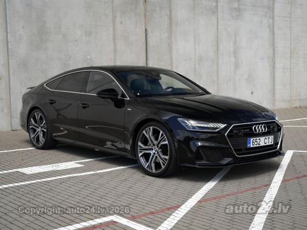 Black Audi A7 Sportback 2018 in Tallinn, with an engine capacity of 3.00 L and mileage of 133 thousand km for 35900 €, photo 1 on AUTOMOTO.COM.LV