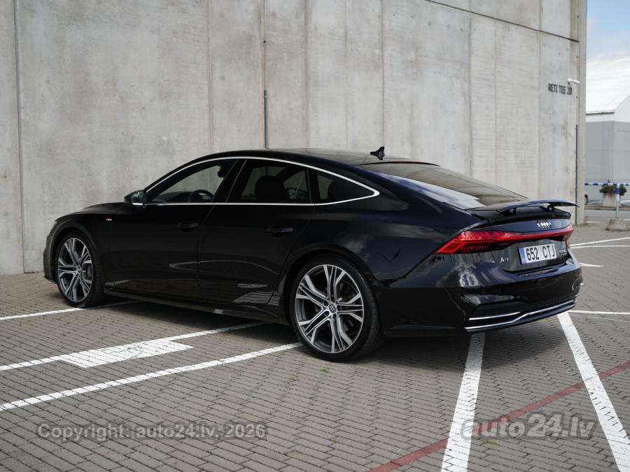 Black Audi A7 Sportback 2018 in Tallinn, with an engine capacity of 3.00 L and mileage of 133 thousand km for 35900 €, photo 8 on AUTOMOTO.COM.LV