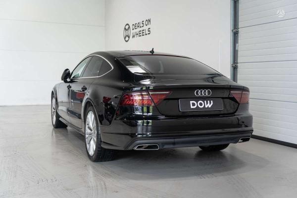 Black Audi A7 Sportback 2018 in Vilnius, with an engine capacity of 2.97 L and mileage of 235 thousand km for 19900 €, photo 6 on AUTOMOTO.COM.LV