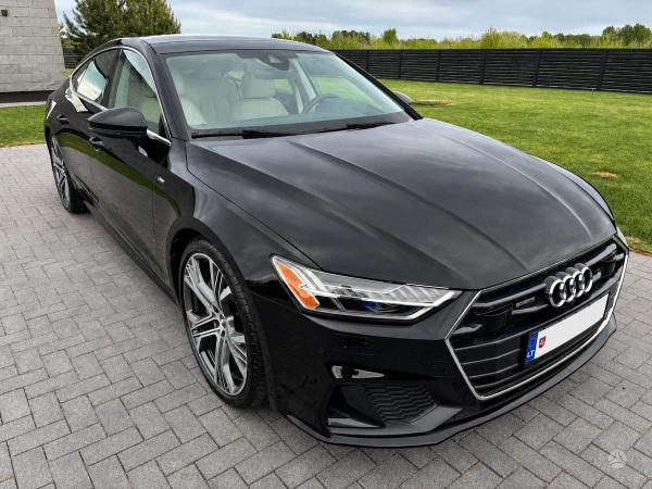 Melns Audi A7 Sportback 2019 Mažeikiai, ar dzinēja tilpumu 3.00 L un nobraukumu 239 tūkst. km par 31900 €, foto 1 vietnē AUTOMOTO.COM.LV