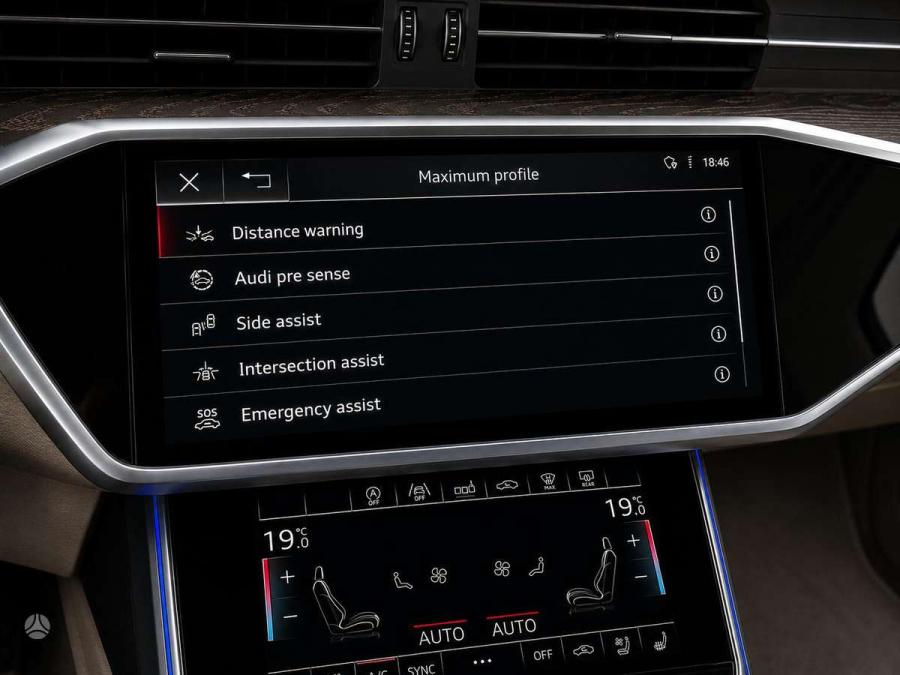 Melns Audi A7 Sportback 2019 Mažeikiai, ar dzinēja tilpumu 3.00 L un nobraukumu 239 tūkst. km par 31900 €, foto 21 vietnē AUTOMOTO.COM.LV