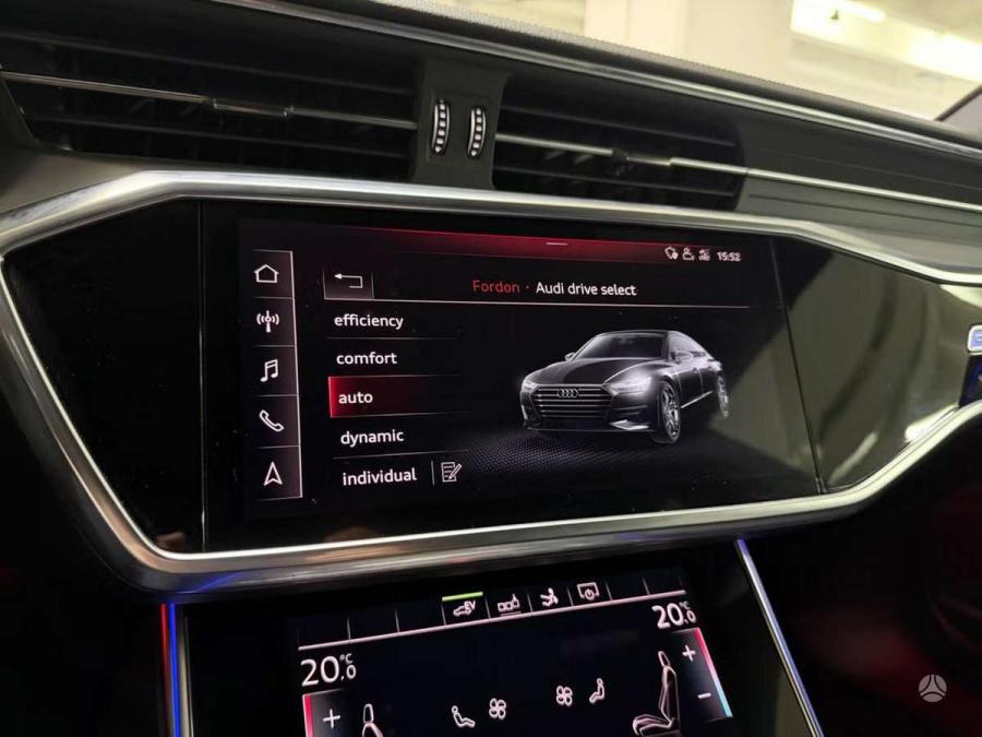 Black Audi A7 Sportback 2020 in Vilnius, with an engine capacity of 1.98 L and mileage of 104 thousand km for 46500 €, photo 16 on AUTOMOTO.COM.LV