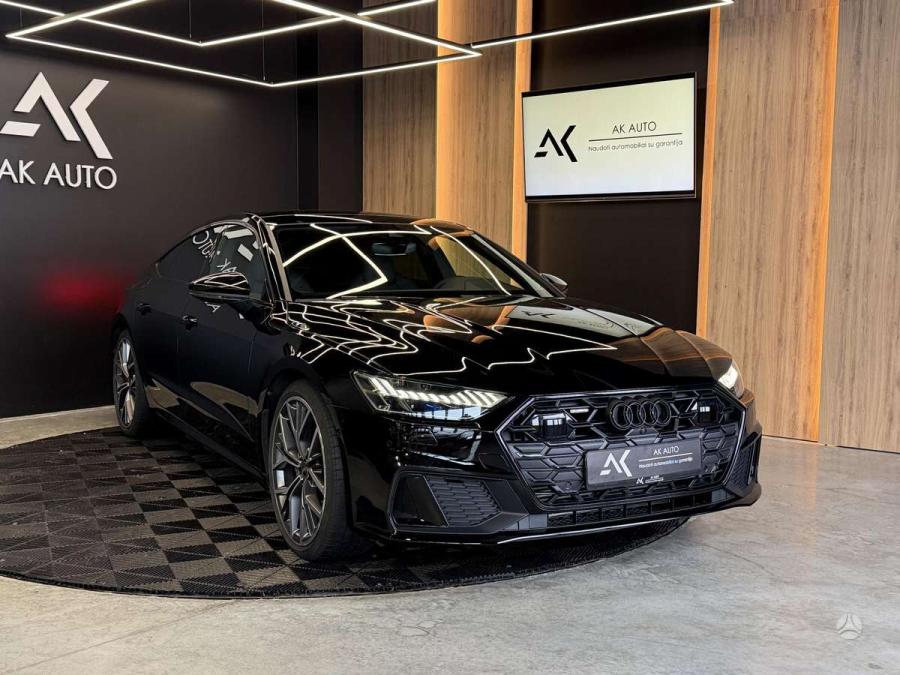 Black Audi A7 Sportback 2023 in Kaunas, with an engine capacity of 1.98 L and mileage of 12 thousand km for 49990 €, photo 3 on AUTOMOTO.COM.LV