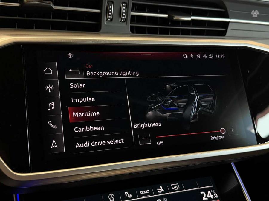 Black Audi A7 Sportback 2023 in Kaunas, with an engine capacity of 1.98 L and mileage of 12 thousand km for 49990 €, photo 35 on AUTOMOTO.COM.LV