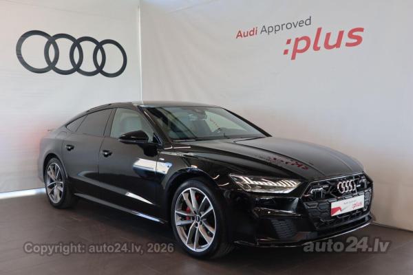 Melns Audi A7 Sportback 2025 Tallina, ar dzinēja tilpumu 2.00 L un nobraukumu 11 tūkst. km par 67000 €, foto 1 vietnē AUTOMOTO.COM.LV