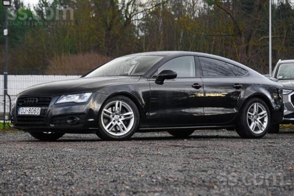 Black Audi A7 Sportback 2010 in Riga, with an engine capacity of 3.00 L and mileage of 373 thousand km for 9490 €, photo 1 on AUTOMOTO.COM.LV