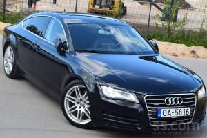 Black Audi A7 Sportback 2011 in Riga, with an engine capacity of 3.00 L and mileage of 0 thousand km for 12350 €, photo 1 on AUTOMOTO.COM.LV