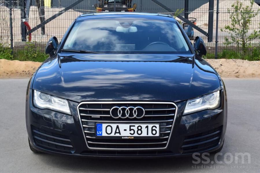 Black Audi A7 Sportback 2011 in Riga, with an engine capacity of 3.00 L and mileage of 0 thousand km for 12350 €, photo 6 on AUTOMOTO.COM.LV