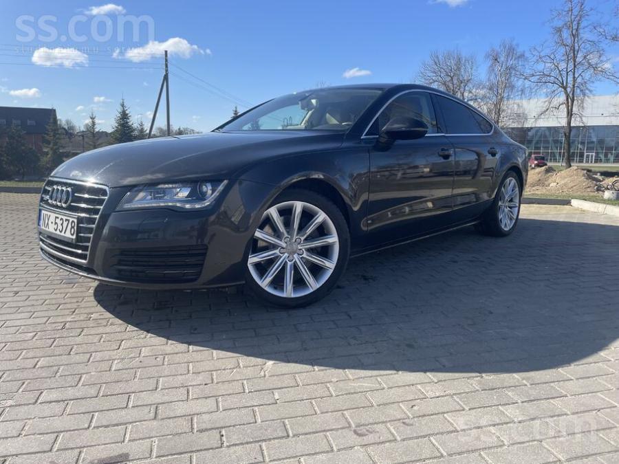 Black Audi A7 Sportback 2011 in Rezekne, with an engine capacity of 3.00 L and mileage of 267 thousand km for 14500 €, photo 2 on AUTOMOTO.COM.LV