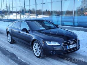 Melns Audi A7 Sportback 2011 Rēzekne, ar dzinēja tilpumu 3.00 L un nobraukumu 339 tūkst. km par 11700 €, foto  vietnē AUTOMOTO.COM.LV