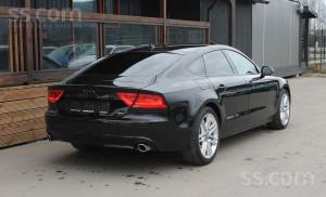 Black Audi A7 Sportback 2011 in Riga, with an engine capacity of 3.00 L and mileage of 0 thousand km for 11900 €, photo 12 on AUTOMOTO.COM.LV