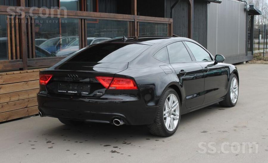 Black Audi A7 Sportback 2011 in Riga, with an engine capacity of 3.00 L and mileage of 0 thousand km for 11900 €, photo 12 on AUTOMOTO.COM.LV