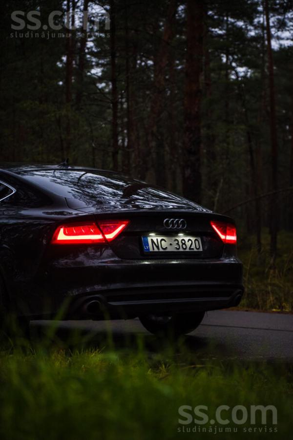 Melns Audi A7 Sportback 2011 Rīga, ar dzinēja tilpumu 3.00 L un nobraukumu 266 tūkst. km par 12900 €, foto 3 vietnē AUTOMOTO.COM.LV