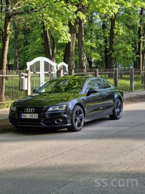 Black Audi A7 Sportback 2011 in Riga, with an engine capacity of 3.00 L and mileage of 266 thousand km for 12900 €, photo 24 on AUTOMOTO.COM.LV