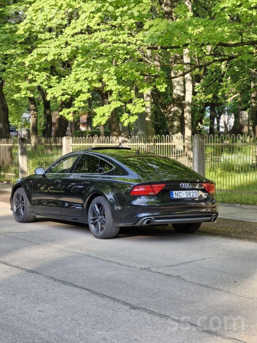 Black Audi A7 Sportback 2011 in Riga, with an engine capacity of 3.00 L and mileage of 266 thousand km for 12900 €, photo 25 on AUTOMOTO.COM.LV