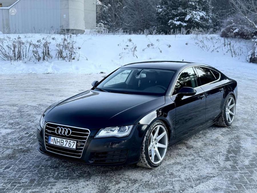 Black Audi A7 Sportback 2012 in Vilnius, with an engine capacity of 3.00 L and mileage of 298 thousand km for 9900 €, photo 2 on AUTOMOTO.COM.LV