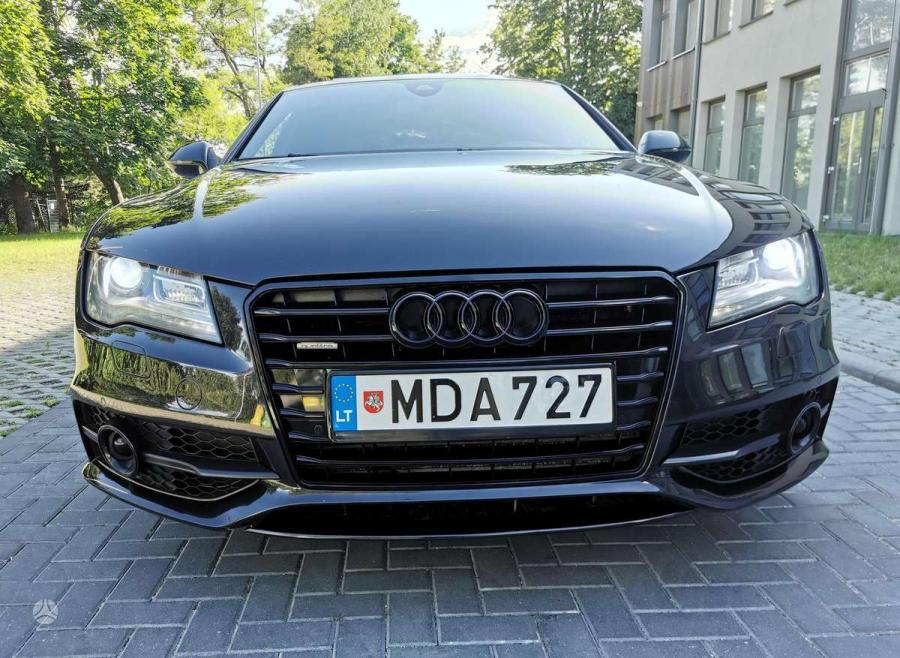 Black Audi A7 Sportback 2012 in Trakai, with an engine capacity of 3.00 L and mileage of 231 thousand km for 11450 €, photo 12 on AUTOMOTO.COM.LV