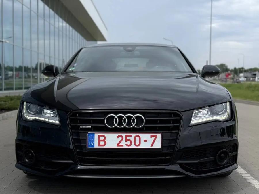 Black Audi A7 Sportback 2012 in Rezekne, with an engine capacity of 3.00 L and mileage of 229 thousand km for 14990 €, photo 1 on AUTOMOTO.COM.LV