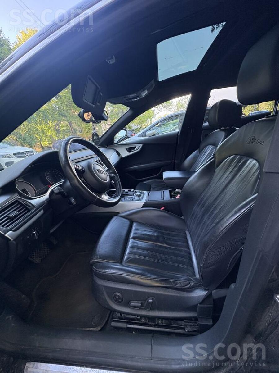 Black Audi A7 Sportback 2013 in Riga, with an engine capacity of 3.00 L and mileage of 304 thousand km for 13000 €, photo 3 on AUTOMOTO.COM.LV