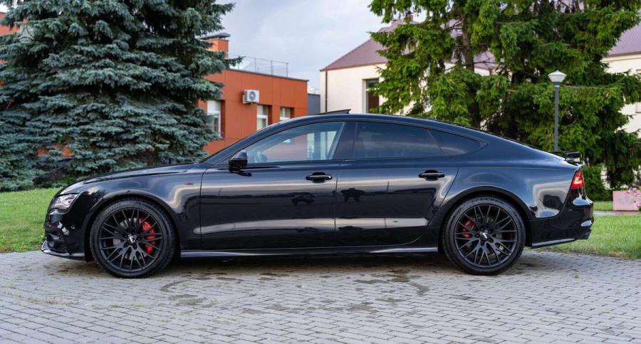 Black Audi A7 Sportback 2013 in Vilnius, with an engine capacity of 3.00 L and mileage of 241 thousand km for 16950 €, photo 14 on AUTOMOTO.COM.LV