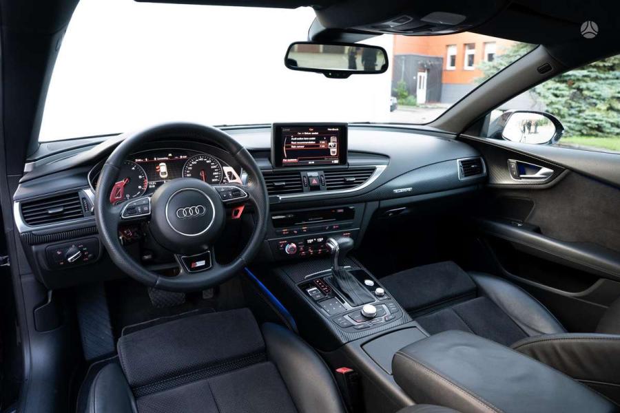 Black Audi A7 Sportback 2013 in Vilnius, with an engine capacity of 3.00 L and mileage of 241 thousand km for 16950 €, photo 30 on AUTOMOTO.COM.LV