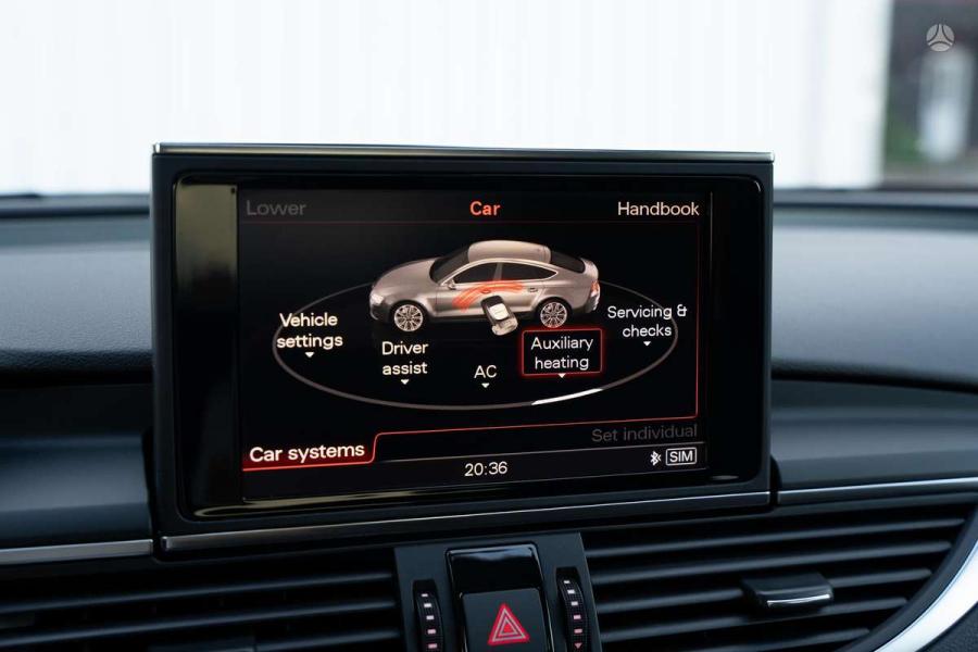 Black Audi A7 Sportback 2013 in Vilnius, with an engine capacity of 3.00 L and mileage of 241 thousand km for 16950 €, photo 34 on AUTOMOTO.COM.LV