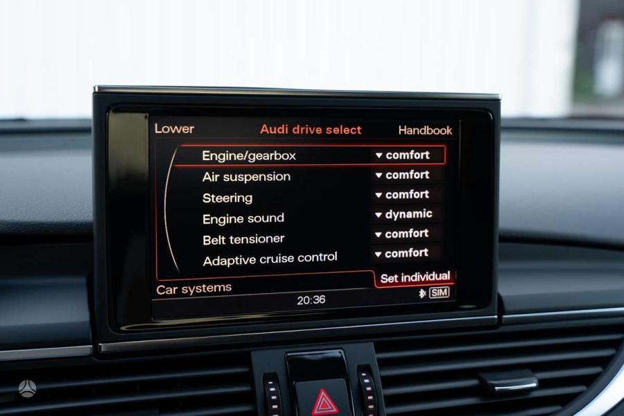 Black Audi A7 Sportback 2013 in Vilnius, with an engine capacity of 3.00 L and mileage of 241 thousand km for 16950 €, photo 35 on AUTOMOTO.COM.LV