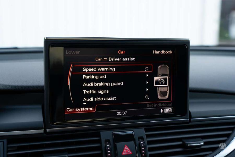 Black Audi A7 Sportback 2013 in Vilnius, with an engine capacity of 3.00 L and mileage of 241 thousand km for 16950 €, photo 36 on AUTOMOTO.COM.LV