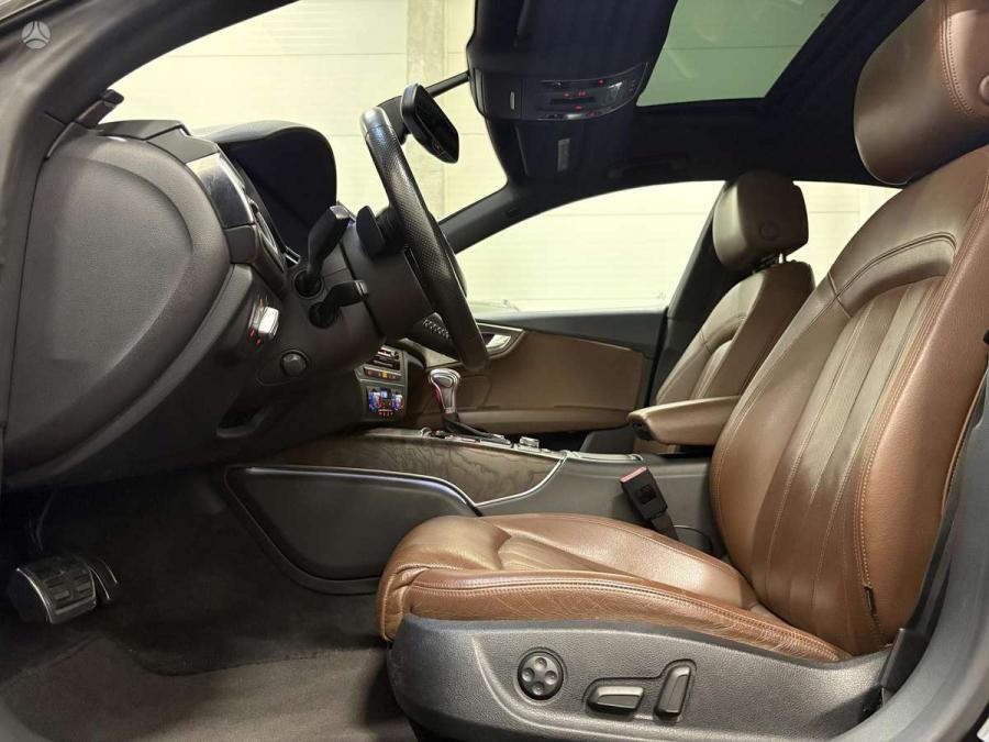 Melns Audi A7 Sportback 2013 Viļņa, ar dzinēja tilpumu 3.00 L un nobraukumu 217 tūkst. km par 12490 €, foto 16 vietnē AUTOMOTO.COM.LV