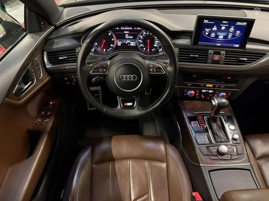 Melns Audi A7 Sportback 2013 Viļņa, ar dzinēja tilpumu 3.00 L un nobraukumu 217 tūkst. km par 12490 €, foto 22 vietnē AUTOMOTO.COM.LV