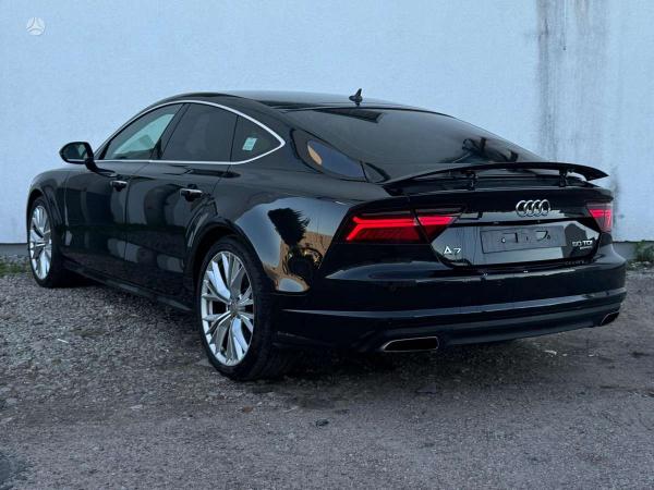 Melns Audi A7 Sportback 2015 Viļņa, ar dzinēja tilpumu 3.00 L un nobraukumu 144 tūkst. km par 18634 €, foto 5 vietnē AUTOMOTO.COM.LV