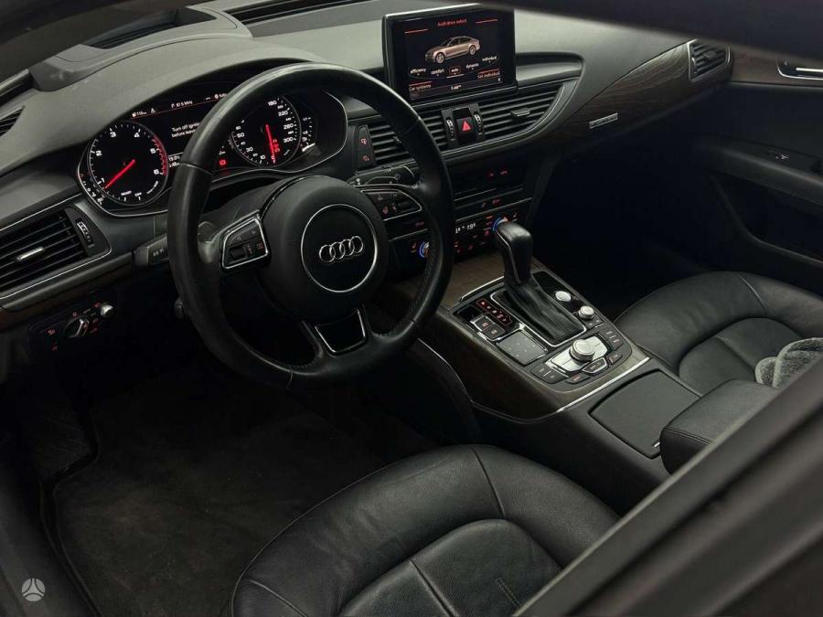 Black Audi A7 Sportback 2015 in Vilnius, with an engine capacity of 3.00 L and mileage of 144 thousand km for 18634 €, photo 12 on AUTOMOTO.COM.LV