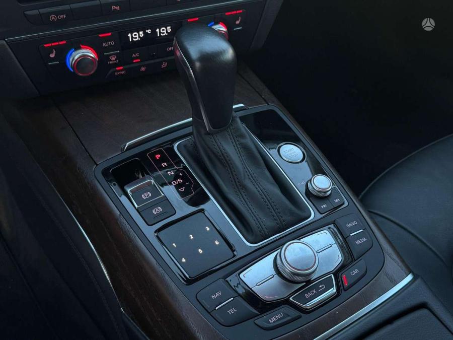 Black Audi A7 Sportback 2015 in Vilnius, with an engine capacity of 3.00 L and mileage of 144 thousand km for 18634 €, photo 18 on AUTOMOTO.COM.LV