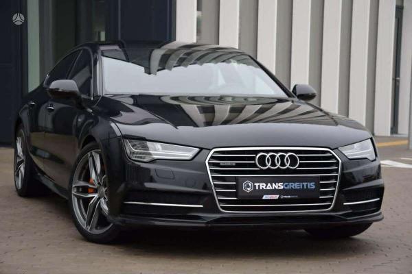 Black Audi A7 Sportback 2015 in Vilnius, with an engine capacity of 2.97 L and mileage of 267 thousand km for 17500 €, photo 2 on AUTOMOTO.COM.LV