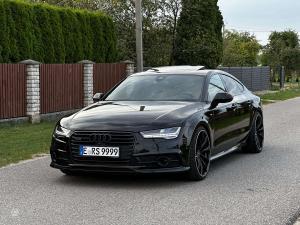 Black Audi A7 Sportback 2015 in Vilnius, with an engine capacity of 2.97 L and mileage of 220 thousand km for 22950 €, photo  on AUTOMOTO.COM.LV