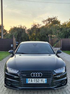 Black Audi A7 Sportback 2015 in Vilnius, with an engine capacity of 3.00 L and mileage of 177 thousand km for 19850 €, photo 3 on AUTOMOTO.COM.LV