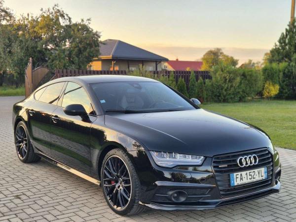 Black Audi A7 Sportback 2015 in Vilnius, with an engine capacity of 3.00 L and mileage of 177 thousand km for 19850 €, photo 4 on AUTOMOTO.COM.LV