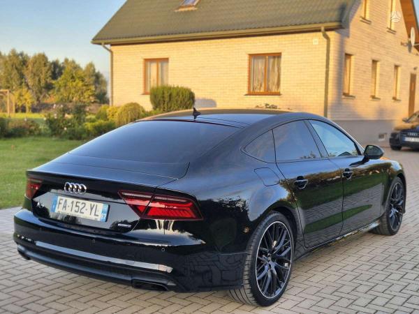Black Audi A7 Sportback 2015 in Vilnius, with an engine capacity of 3.00 L and mileage of 177 thousand km for 19850 €, photo 6 on AUTOMOTO.COM.LV