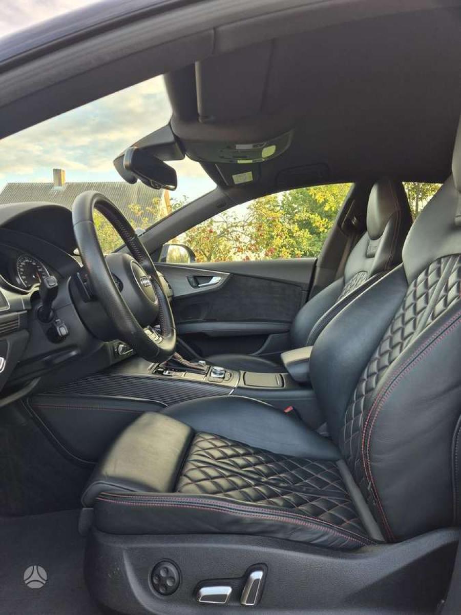 Black Audi A7 Sportback 2015 in Vilnius, with an engine capacity of 3.00 L and mileage of 177 thousand km for 19850 €, photo 10 on AUTOMOTO.COM.LV