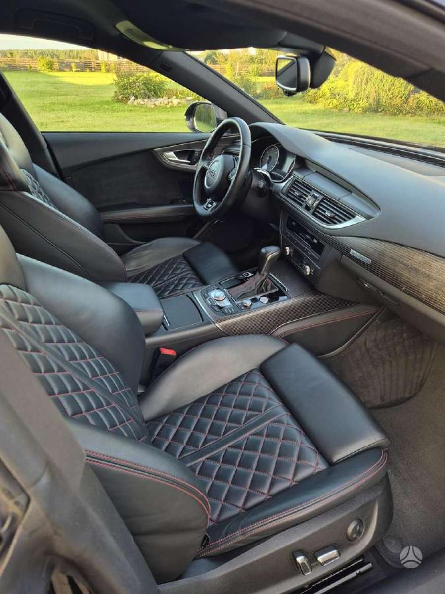 Black Audi A7 Sportback 2015 in Vilnius, with an engine capacity of 3.00 L and mileage of 177 thousand km for 19850 €, photo 15 on AUTOMOTO.COM.LV