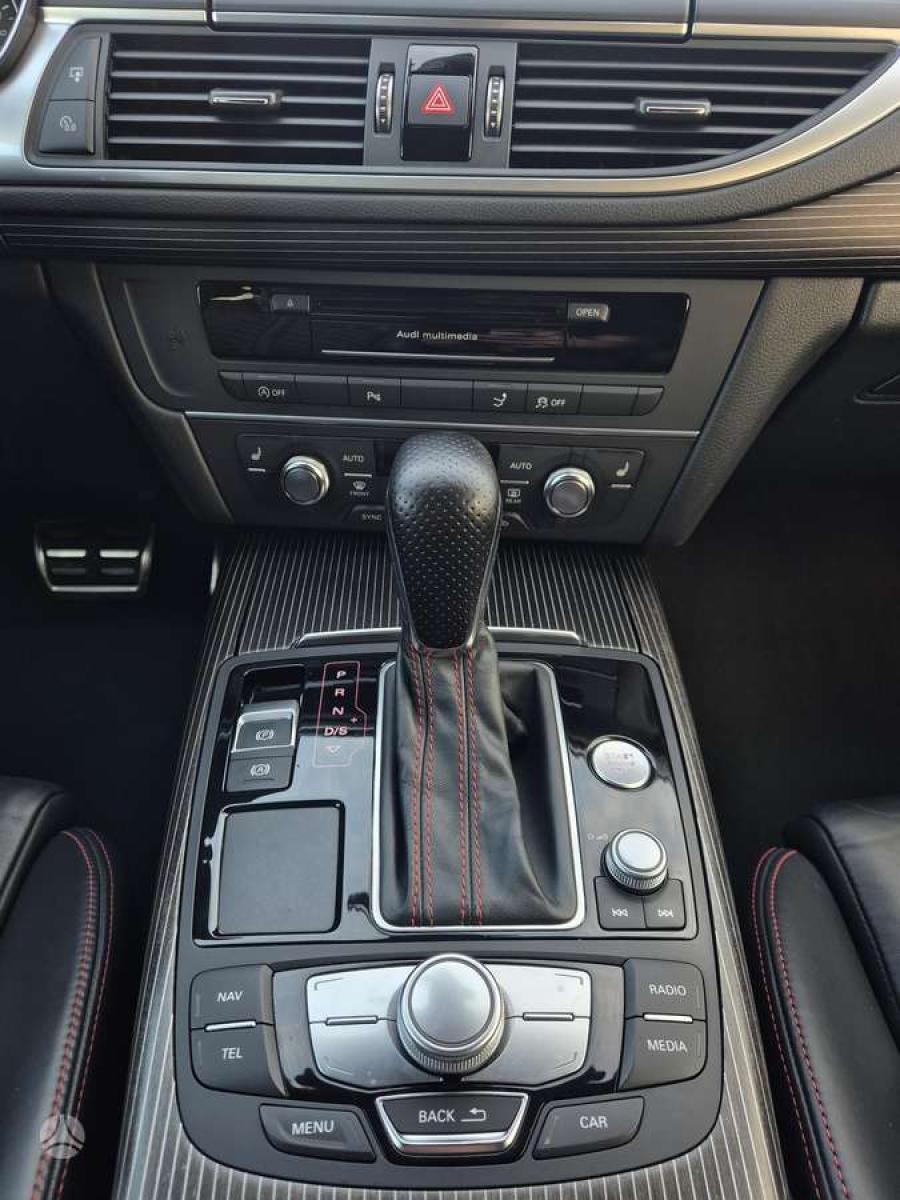 Black Audi A7 Sportback 2015 in Vilnius, with an engine capacity of 3.00 L and mileage of 177 thousand km for 19850 €, photo 18 on AUTOMOTO.COM.LV