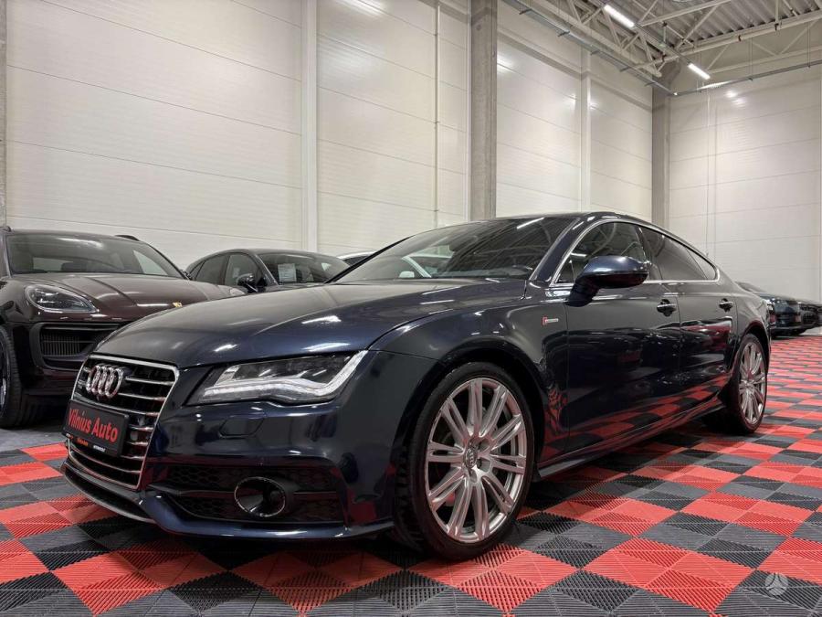 Black Audi A7 Sportback 2015 in Vilnius, with an engine capacity of 3.00 L and mileage of 192 thousand km for 11500 €, photo 2 on AUTOMOTO.COM.LV