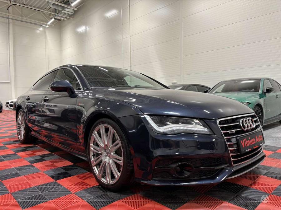 Black Audi A7 Sportback 2015 in Vilnius, with an engine capacity of 3.00 L and mileage of 192 thousand km for 11500 €, photo 7 on AUTOMOTO.COM.LV