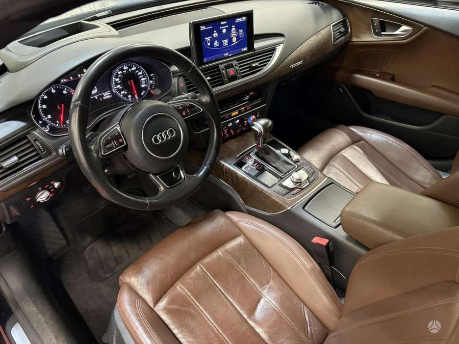 Black Audi A7 Sportback 2015 in Vilnius, with an engine capacity of 3.00 L and mileage of 192 thousand km for 11500 €, photo 24 on AUTOMOTO.COM.LV