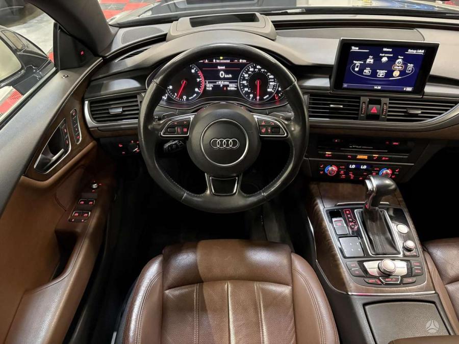 Black Audi A7 Sportback 2015 in Vilnius, with an engine capacity of 3.00 L and mileage of 192 thousand km for 11500 €, photo 45 on AUTOMOTO.COM.LV