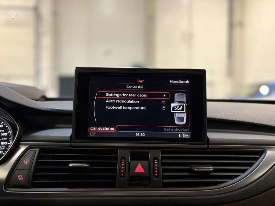 Black Audi A7 Sportback 2015 in Vilnius, with an engine capacity of 3.00 L and mileage of 192 thousand km for 11500 €, photo 62 on AUTOMOTO.COM.LV