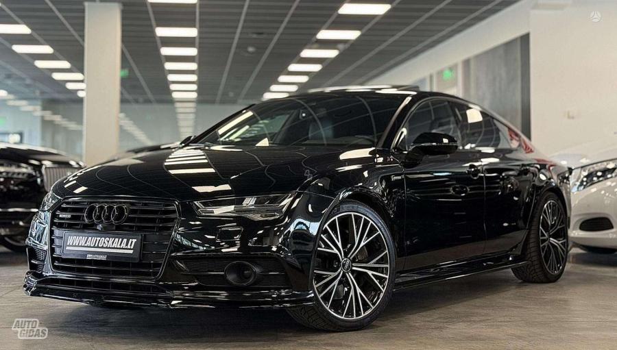 Melns Audi A7 Sportback 2016 Klaipėda, ar dzinēja tilpumu 3.00 L un nobraukumu 127 tūkst. km par 23900 €, foto 10 vietnē AUTOMOTO.COM.LV
