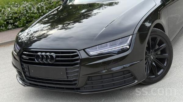 Black Audi A7 Sportback 2016 in Jurmala, with an engine capacity of 3.00 L and mileage of 0 thousand km for 19950 €, photo 2 on AUTOMOTO.COM.LV