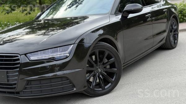 Black Audi A7 Sportback 2016 in Jurmala, with an engine capacity of 3.00 L and mileage of 0 thousand km for 19950 €, photo 3 on AUTOMOTO.COM.LV