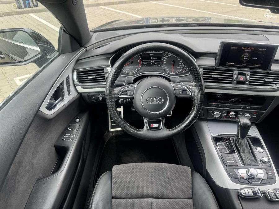 Black Audi A7 Sportback 2016 in Kaunas, with an engine capacity of 3.00 L and mileage of 261 thousand km for 16800 €, photo 22 on AUTOMOTO.COM.LV